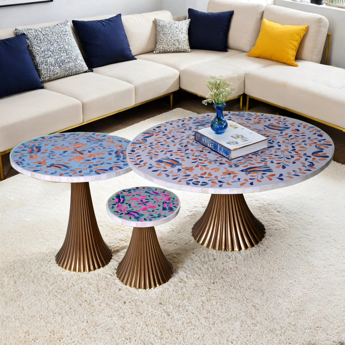 Peranakan Bone Inlay Coffee Tables (Set of 3) – ipse ipsa ipsum